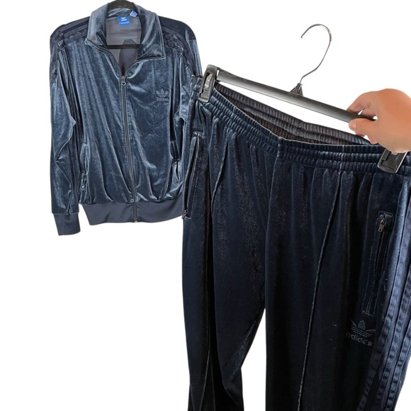 adidas Originals | Pants & Jumpsuits | Adidas Originals Velour Navy ...